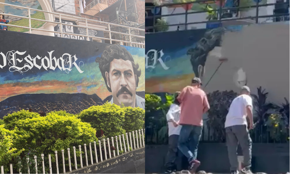 ¿Justo y necesario? Borran polémico mural de retrato de Pablo Escobar ...